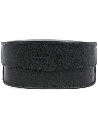 Balenciaga bo&icirc;tier &agrave; lunettes en cuir - Noir