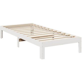 vidaXL Cadre de lit sans matelas blanc 80x200 cm bois massif de pin Vidaxl