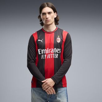 Puma AC Milan 26/27 Langarm-Heimtrikot Herren, Kleidung, Schwarz, 3XL