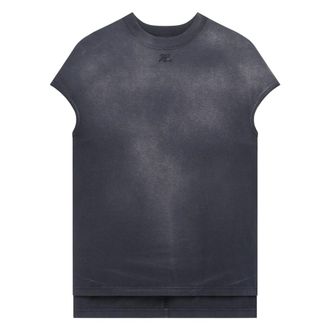 Courr&egrave;ges Femme, Tops, Noir, Taille: 40 FR T-Shirt Oversize Solarized