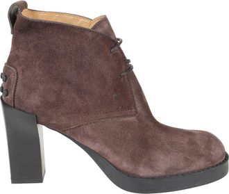 Tod's Femme, Chaussures, Brun, Taille: 36 EU Bottines &agrave; lacets