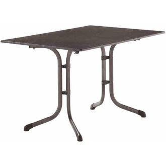 Sieger 3160-55 Boulevard-Klapptisch vivodur, 120x80 cm, eisengrau Gestell aus Stahl in eisengrau, Tischplatte aus vivodur in anthrazit