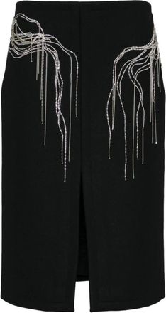 Dries Van Noten Femme, Jupes, Noir, Taille: 36 FR Shelda Midi Skirt