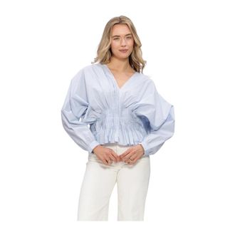 Copenhagen Muse Cmpoplin-Blouse - - Blouses & Shirts - Damen - Blau - M