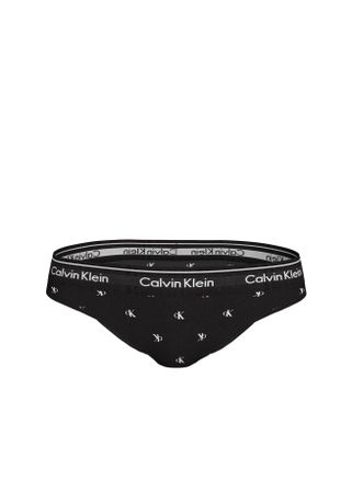 Calvin Klein Damen Slip Bikini Form Unterw&auml;sche, Schwarz (Black Diamond Logo Print), XS