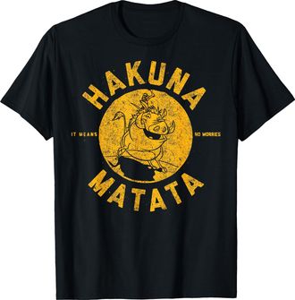 Disney Lion King Distressed Hakuna Matata Stamp T-Shirt