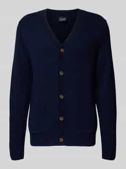 Christian Berg Strickjacke aus Wolle-Kaschmir-Mix mit V-Ausschnitt