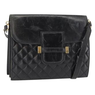 Saint Laurent Sac bandouli&egrave;re en cuir Pre-owned - Femme - Pre-owned - Noir - Taille: ONE Size