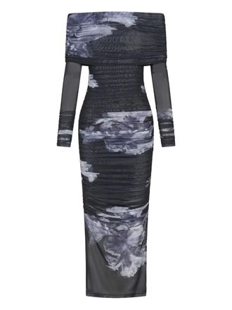 Nicholas robe longue Oaklyn à fleurs - Bleu