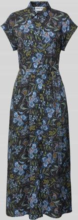 Jake*s Casual Hemdblusenkleid aus Viskose mit Bindegürtel