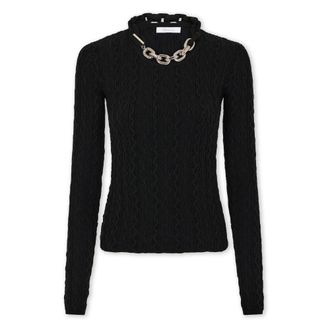 Paco Rabanne Pullover aus Wolle - - Knitwear - Damen - Schwarzk - L
