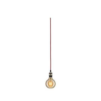 Paulmann 79770 Neordic Pendelleuchte Eldar inkl. Stecker max. 20 W Rot, Nickel geb&uuml;rstet Wohnzimmer Metall Pendellampe E27