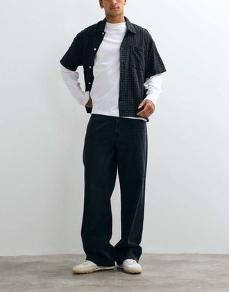 Calvin Klein Jeans Weite Baggy-Jeans in Schwarz