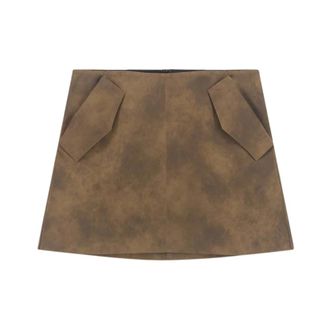 8pm 8Pm, Femme, Jupes, Vert, Taille: 40 FR Mini-jupe en similicuir