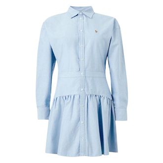 Polo Ralph Lauren Femme, Robes, Bleu, Taille: 38 FR Woven Shirt Dress