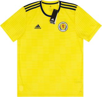 adidas Herren Schottland Ausw&auml;rtstrikot, Byellow/Dark Blue, M