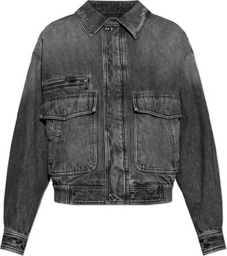 Versace Homme, Vestes, Gris, Taille: M Blouson en denim