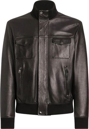 Dolce & Gabbana Manteau En Cuir - Marron