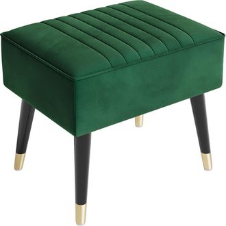 Vesgantti Sitzhocker, Ottomanischer Fu&szlig;hoker aus Samt, Hocker f&uuml;r Relaxsessel Lehnst&uuml;hle Vintage Retro Sessel Polstersessel, Ottomane f&uuml;r Wohnzimmer