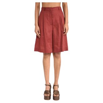 Max Mara Femme, Shorts, Rouge, Taille: 40 FR Wide Leg Shorts