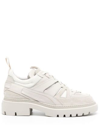 Bally chassures lac&eacute;es &agrave; empi&egrave;cements - Gris