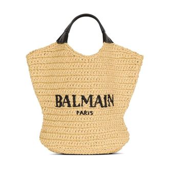 Balmain Mini Sac Cabas Crochet - Femme - Sacs - Beige - Taille: ONE Size