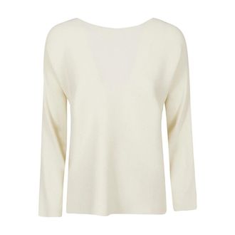 Liviana Conti Gerippter Viskose-Pullover - - Knitwear - Damen - Beige - M