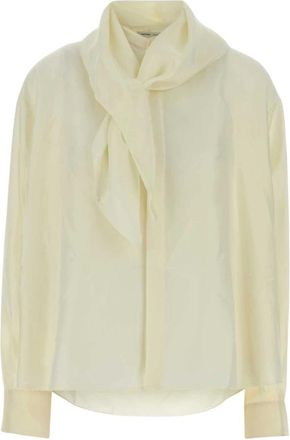Carven Femme, Blouses et Chemises, Blanc, Taille: 40 FR Sh303 Bow Shirt