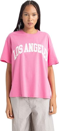 DeFacto Damen B0661ax T-Shirt, Rosa, XL EU