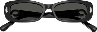 Swarovski Lunettes de soleil forme coussin - Femme - Accessoires - Noir - Taille: 53 MM