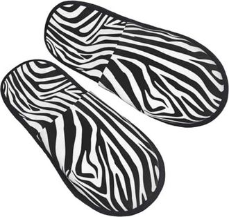 Generic Pantoufle Maison Motif Noir Et Blanc Chaudes Pantoufles Confortable Chaussons Maison Doux Hiver Chaussures Chaudes Pour H&ocirc;tels Chambre Maison L