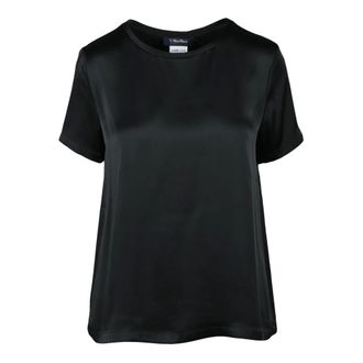Max Mara Femme, Tops, Noir, Taille: 38 FR Rebecca Blusa in Satin