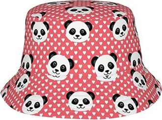 Generic Casual Seau Chapeau Panda Mignon Chapeaux de Soleil de Plage Unisex Bobs Femme pour Hommes Adultes Golf