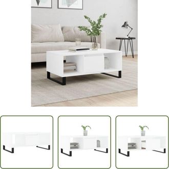 vidaXL vidaXL Stauraum Couchtisch - Couchtisch Wei&szlig; 90x50x36,5 cm Holzwerkstoff