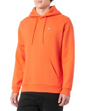 Tommy Jeans Herren TJM Reg Flag Hoodie Dm0dm20742 Kapuzenpullover, Orange (Bright Vermillion), M EU