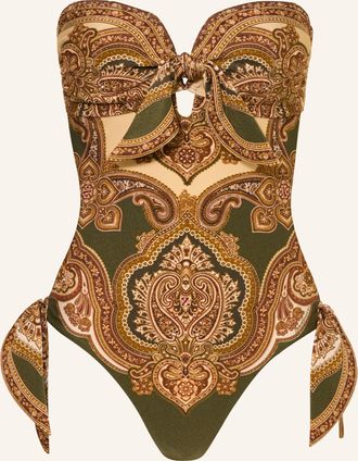 Zimmermann Bandeau-Badeanzug Mahon gruen