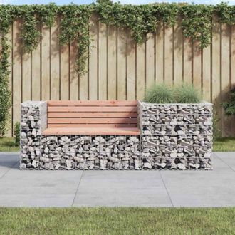vidaXL Vidaxl - Banc de jardin avec panier en gabion bois massif de douglas
