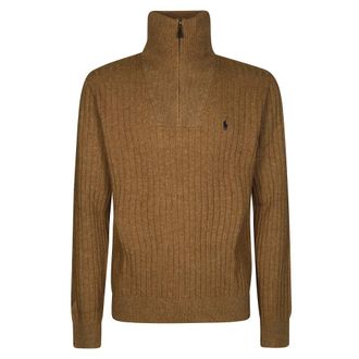 Polo Ralph Lauren Homme, Pulls, Brun, Taille: M Polo Col Chemise