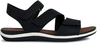Geox Femme D Sandal Vega, Noir, 36 EU