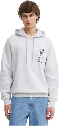 Les Deux Homme, Sweatshirts et sweats &agrave; capuche, Gris, Taille: L SweaT-shirt &agrave; capuche avec imprim&eacute; graphique