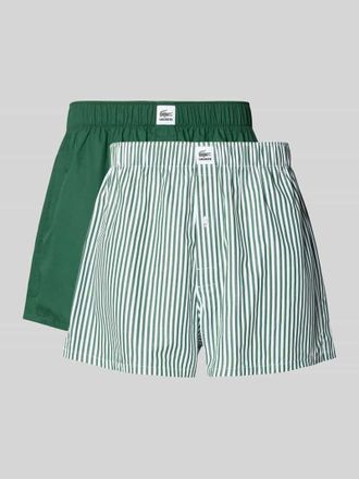 Lacoste Regular Fit Boxershorts aus reiner Baumwolle im 2er-Pack