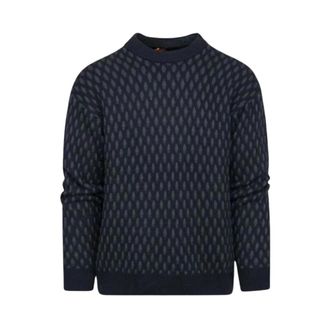 HUGO BOSS Kesh Rundhals Strickpullover - - Knitwear - Herren - Blau - S