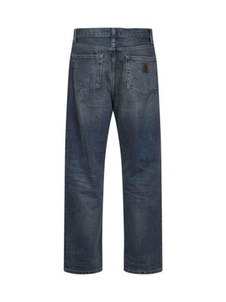 Carhartt Work in Progress Mens Blue Five-Pocket Jeans Cotton