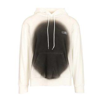 Maison Margiela Spray Print and Logo Hoodie - - Sweatshirts & Hoodies - Herren - Wei&szlig; - S