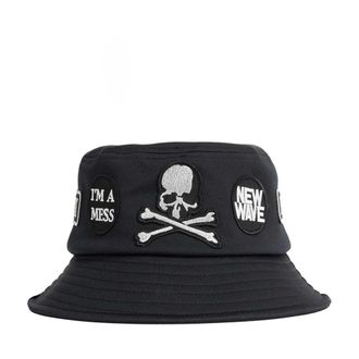 MASTERMIND WORLD Homme, Accessoires, Noir, Taille: L Mj Patched Bucket Hat