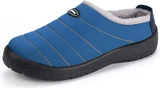 Mishansha Hausschuhe Winter Herren Damen Warme Plüsch Gefüttert Pantoffeln, Blau 44