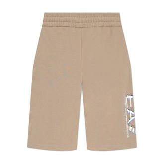 Emporio Armani Shorts mit gedrucktem Logo - - Shorts - Herren - Beige - XS