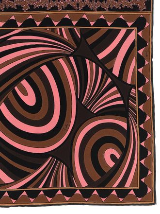 Emilio Pucci Mixed-Print Silk Twill Scarf - Pink