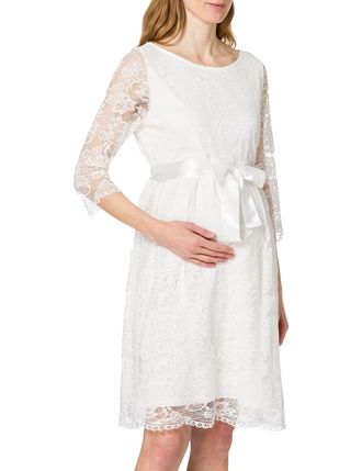 Esprit Damen Dress 3/4 sl Kleid, Off white-110, 40