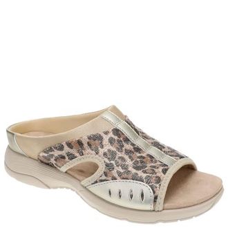 Easy Spirit Sandales Traciee pour femme, L&eacute;opard-dor&eacute;, 38.5 EU Large
